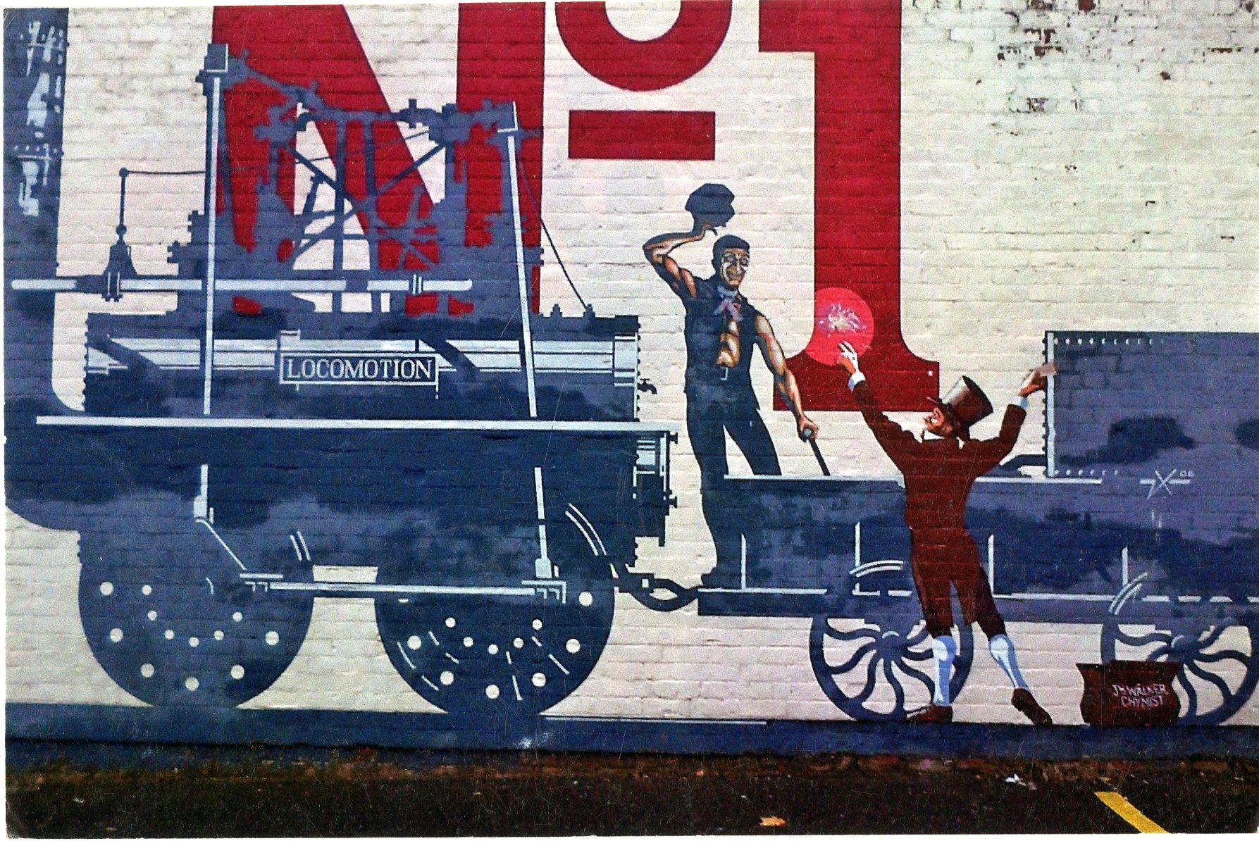 Locomotion No. 1 Mural (Stockton-on-Tees, Zak Newton w/ Allison Bentley ...